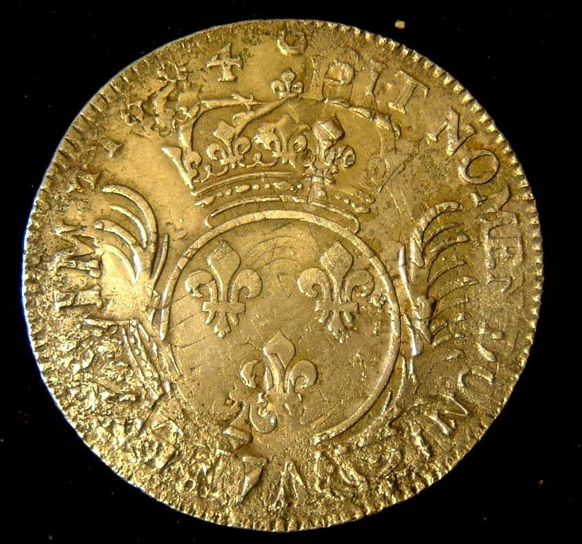 Superb Rare LOUIS IV 1691 ECU - ASSOCIATION shipwreck 1707 Isles of ...