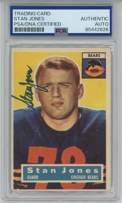 1956 Topps #71 Stan Jones HOF signed RC Rookie Card Chicago Bears PSA ...