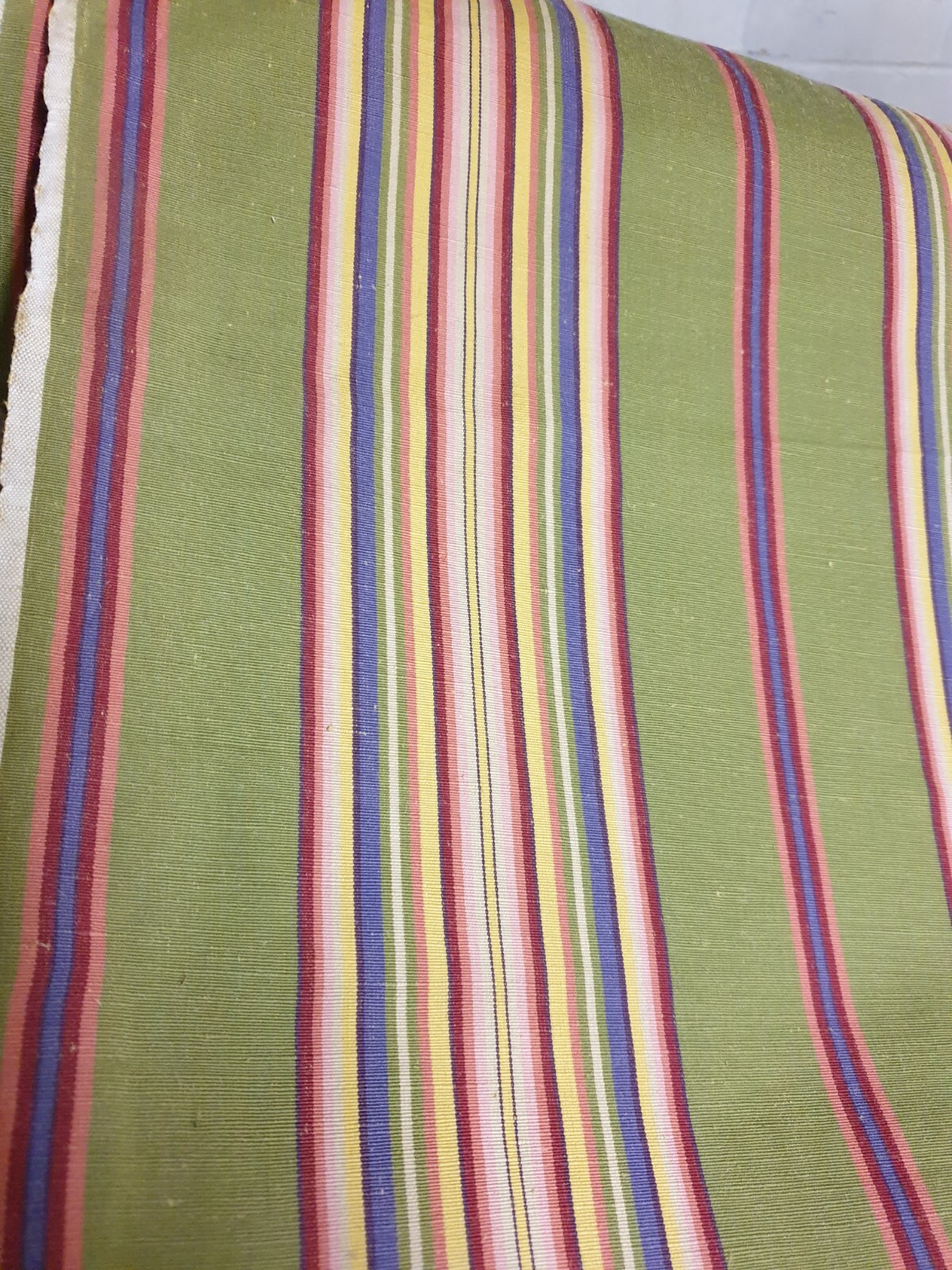 Polyester cotton linen mix quality fabric print parrten strip design ...