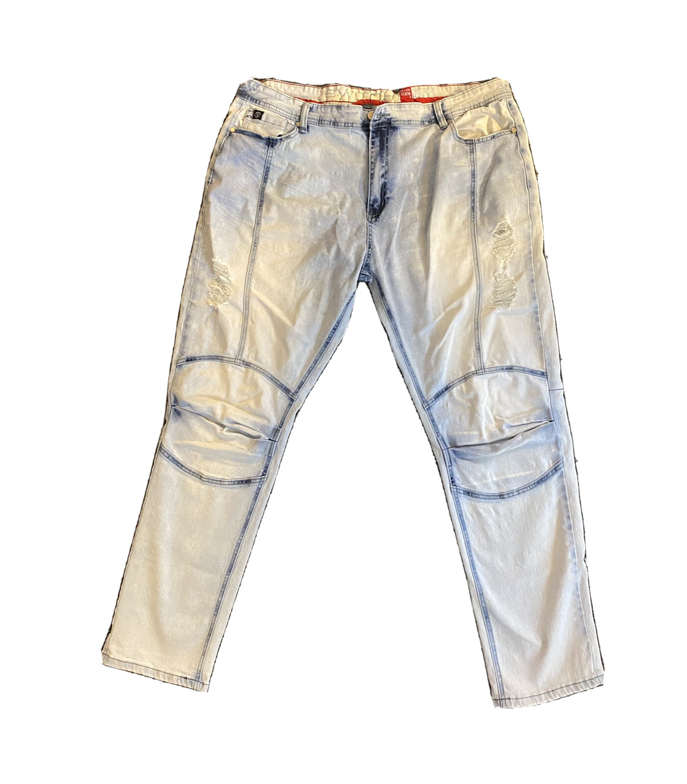 Switch Blue Mens Jeans 42x32 Light Washed Distressed … - Gem