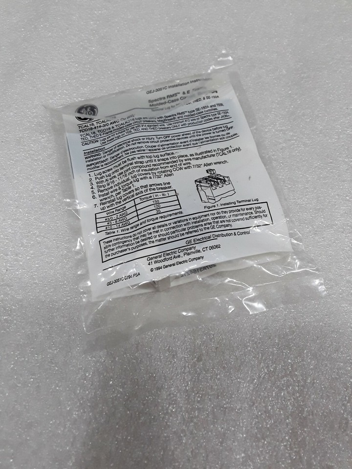 TCAL18 GE LUG KIT NEW | eBay