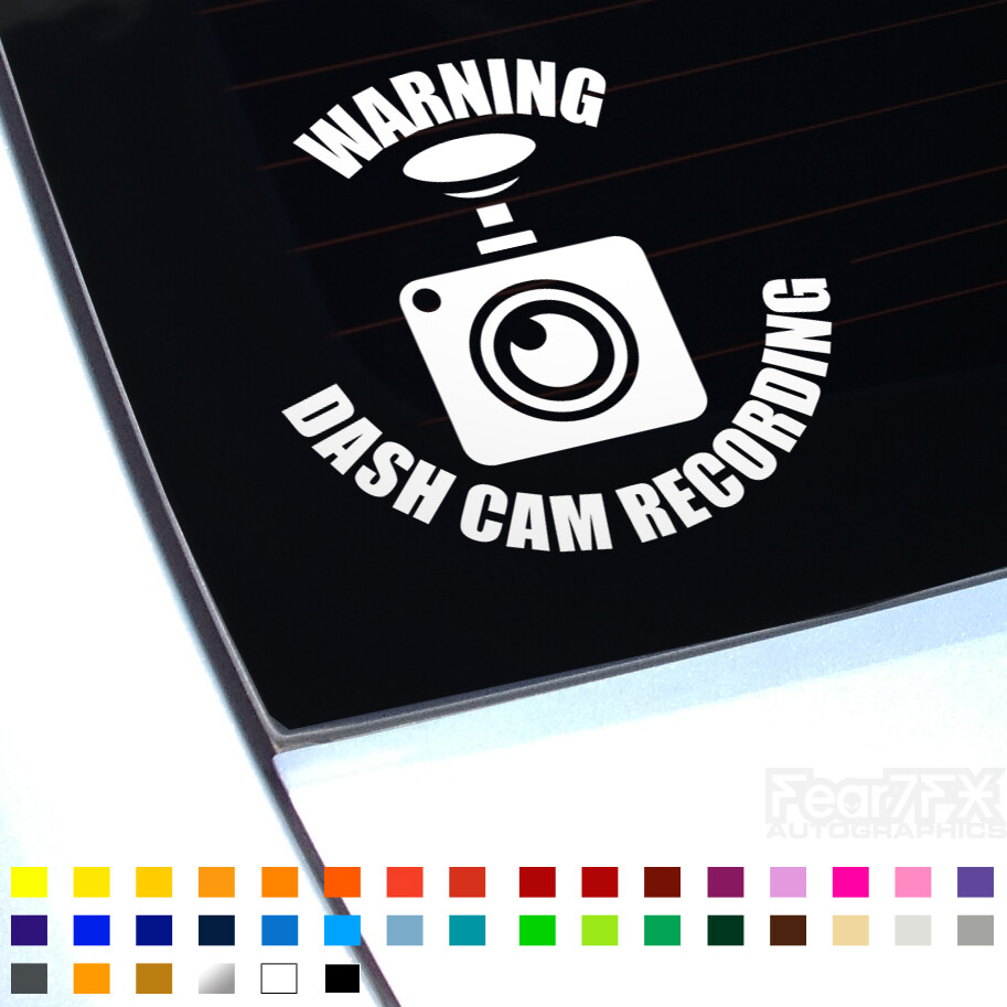 Dash Cam Recording Car Sticker Decal For Window Bumper Safety Security ...