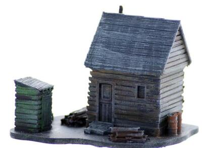 HO Scale BackWoods Shack Scene with Outhouse Comes PAINTED for you 1/87 ...