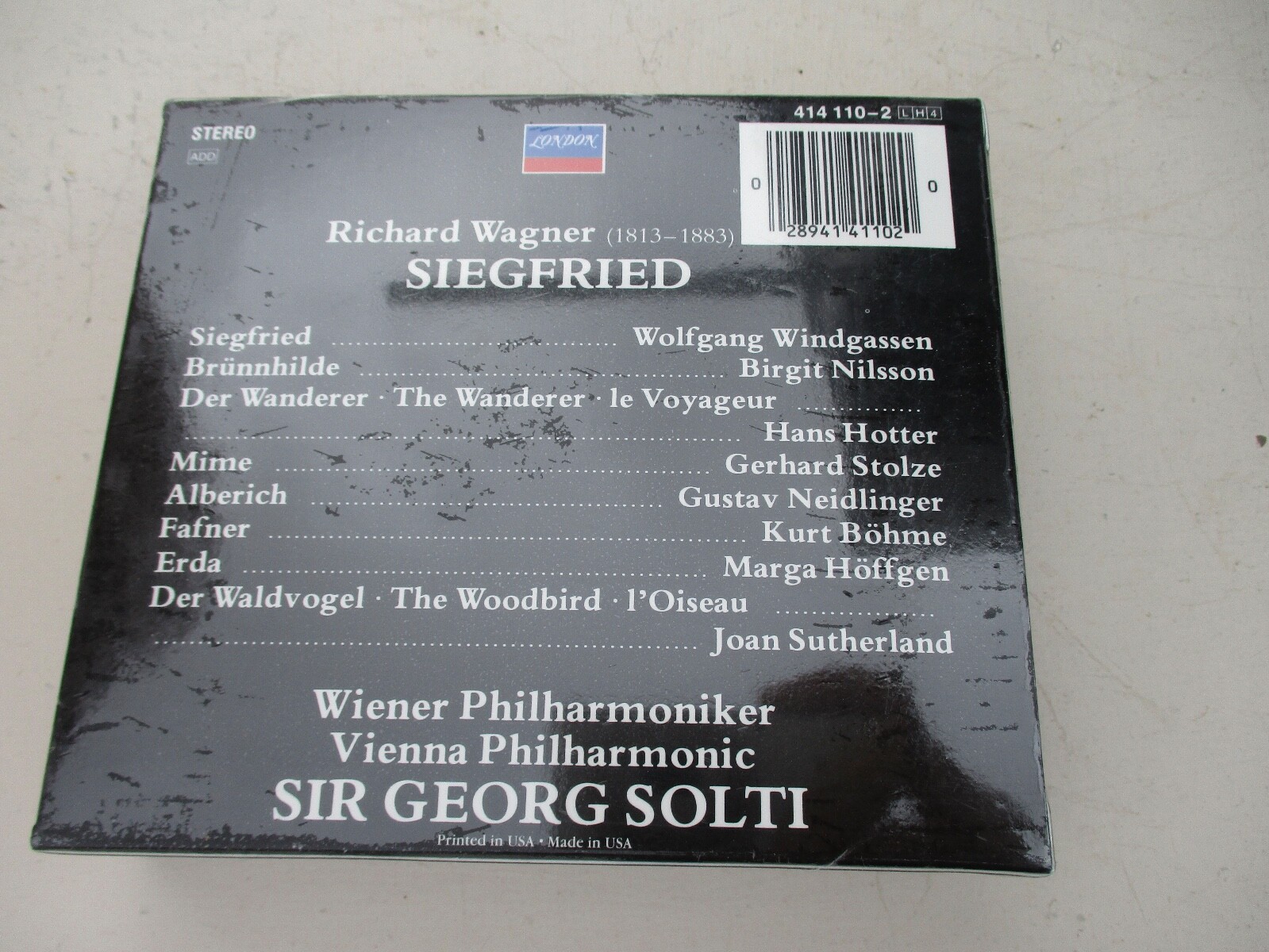 WAGNER-SIEGFRIED-SOLTI-HOTTER-NILSSON-SUTHERLAND 4 CD BOX Set Factory ...