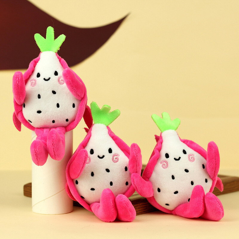 Simulated Dragon Fruit Plush Toy Fruit Pendant Keychain Soft Pillow ...