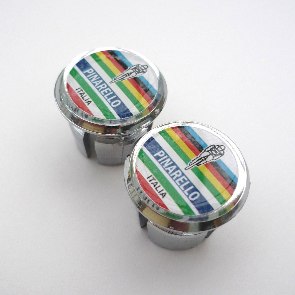 Vintage Style Pinarello World Champion Chrome Racing Bar Plugs, Caps ...