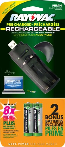 Rayovac Everyday-Use 2 Position USB Charger with 2 AA | eBay