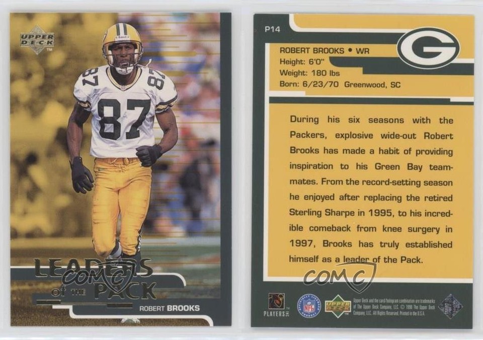 1998 Green Bay Packers II ShopKo Leaders of the Pack Robert Brooks #P14 ...