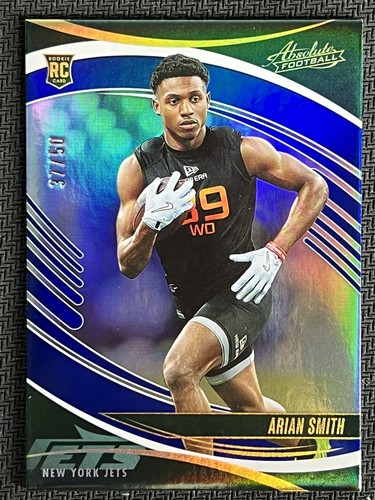 2025 Absolute Spectrum Blue #104 Arian Smith RC Rookie Jets 37/50 | eBay