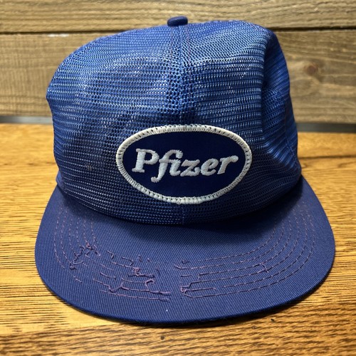 Vintage Pfizer Patch Logo K Products Brand Snapback Hat Cap No Foam USA ...