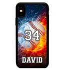 PERSONALIZED NAME NUMBER THUNDER BASEBALL PHONE CASE FOR IPHONE 11 XS ...