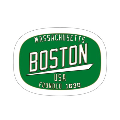 Boston, Massachusetts, Basketball colors, Kiss-Cut Stickers, Free ...