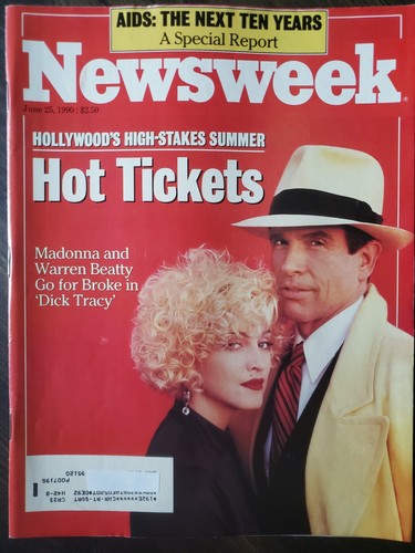 Madonna NEWSWEEK Magazine June 25 1990 Warren Beatty Dick Tracy / AIDS ...