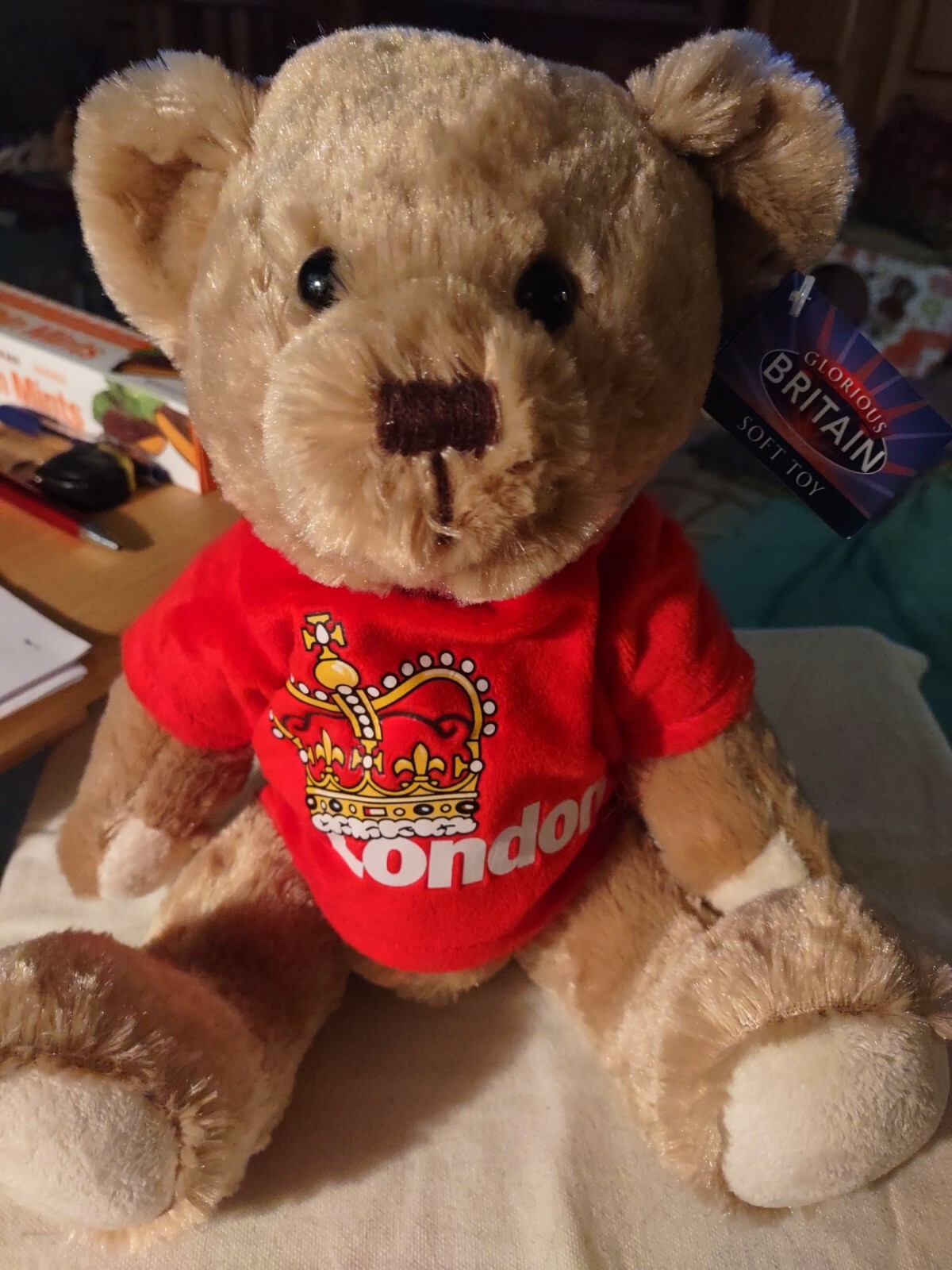 Glorious Britain Plush Teddy Bear - London Keepsake Souvenir - Jointed ...