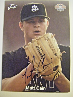 MATT CAIN signed SP GIANTS 2005 Just Minors ROAD TO THE SHOW baseball ...