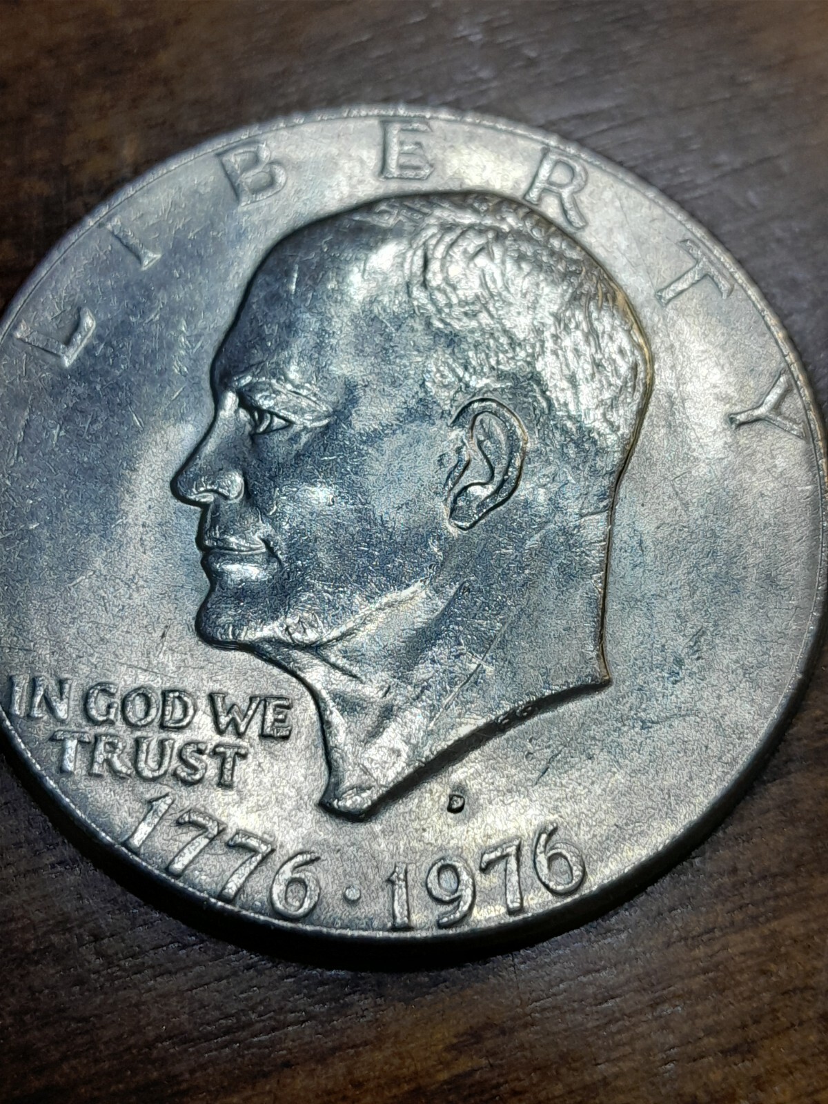 Error 1776-1976 D Eisenhower Bicentennial Dollar Coin D Filled Mint ...