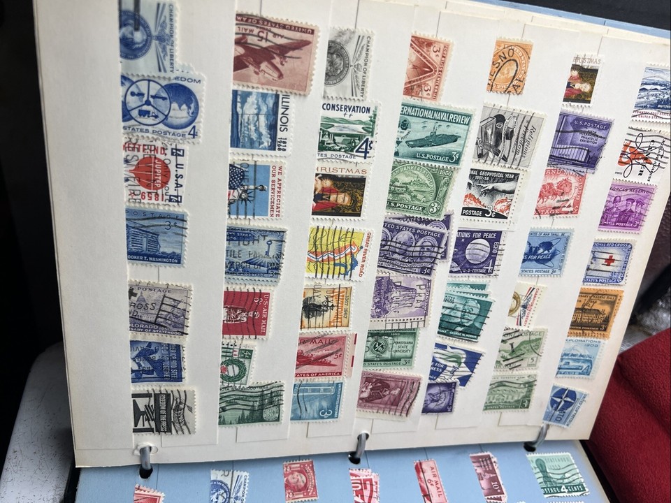 4 Pages Of StockBook Stamp Lot With Many High $$ Stamps **Album NOT ...