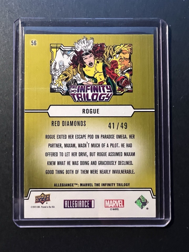 2024 UD Marvel Allegiance The Infinity Trilogy - Red Diamonds Rogue #56 ...