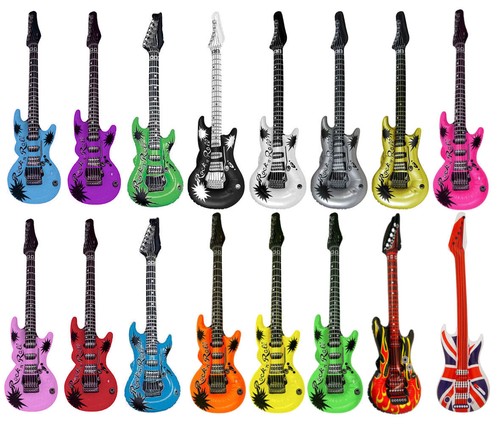 Inflatable Air Guitar - Choose From 16 Colours - 106cm Blow Up Rock ...