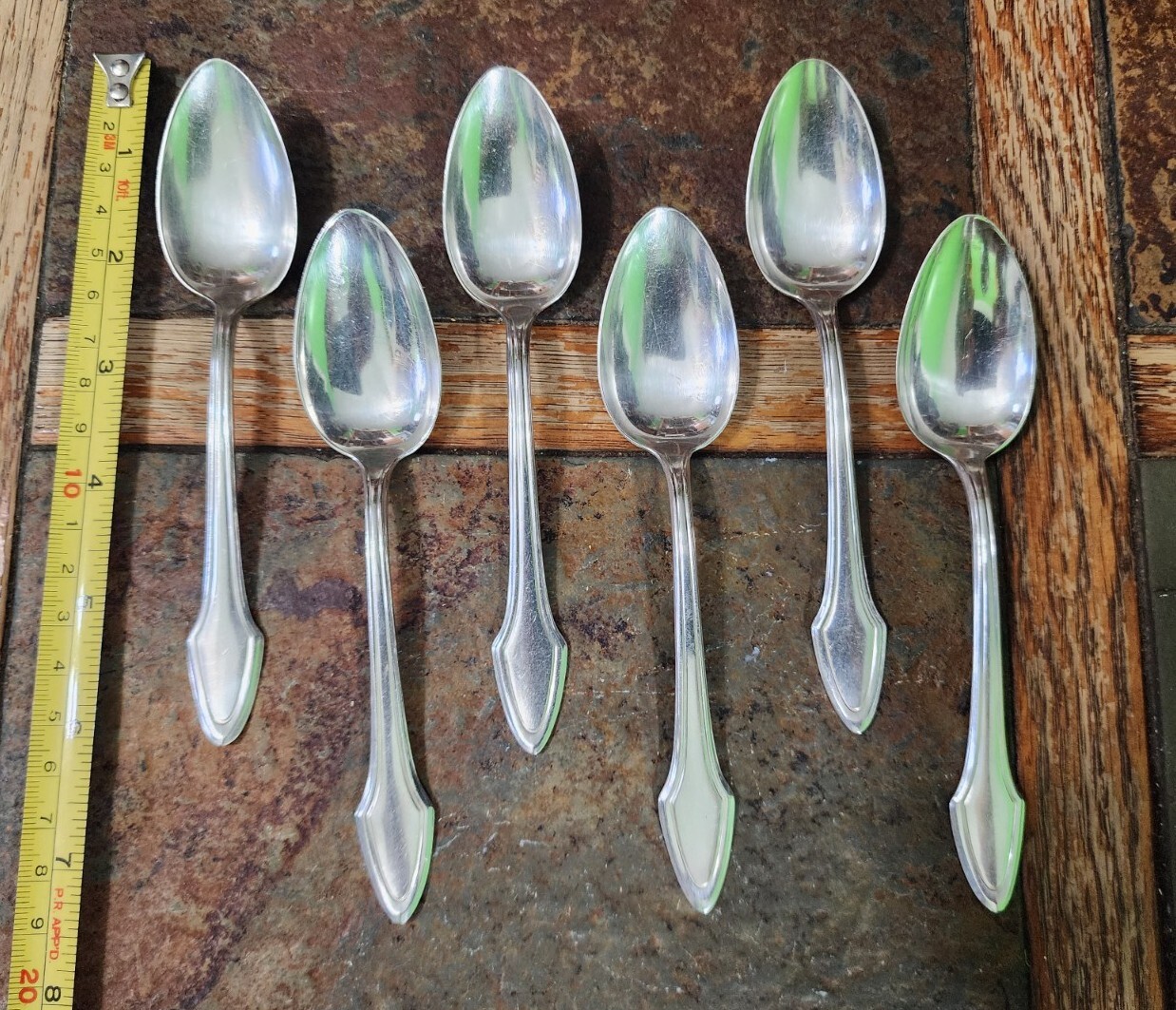 👍LOT OF 6 ALVIN ANTIQUE c1910 MOLLY STARK SILVERPLATED TEASPOONS/ TEA ...