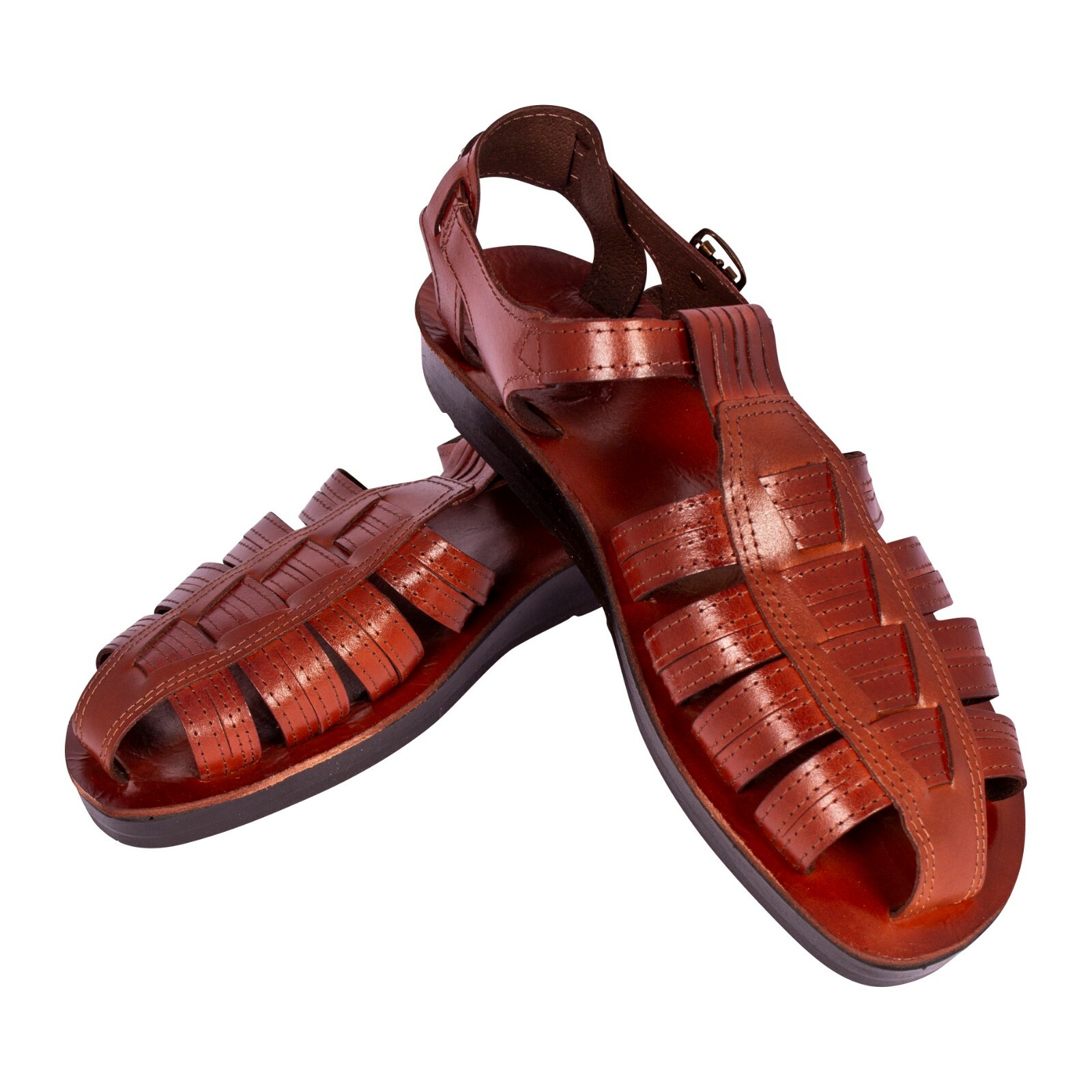 Men's Jerusalem Biblical Sandals Handmade Natural Genuine Leather 6-13 ...