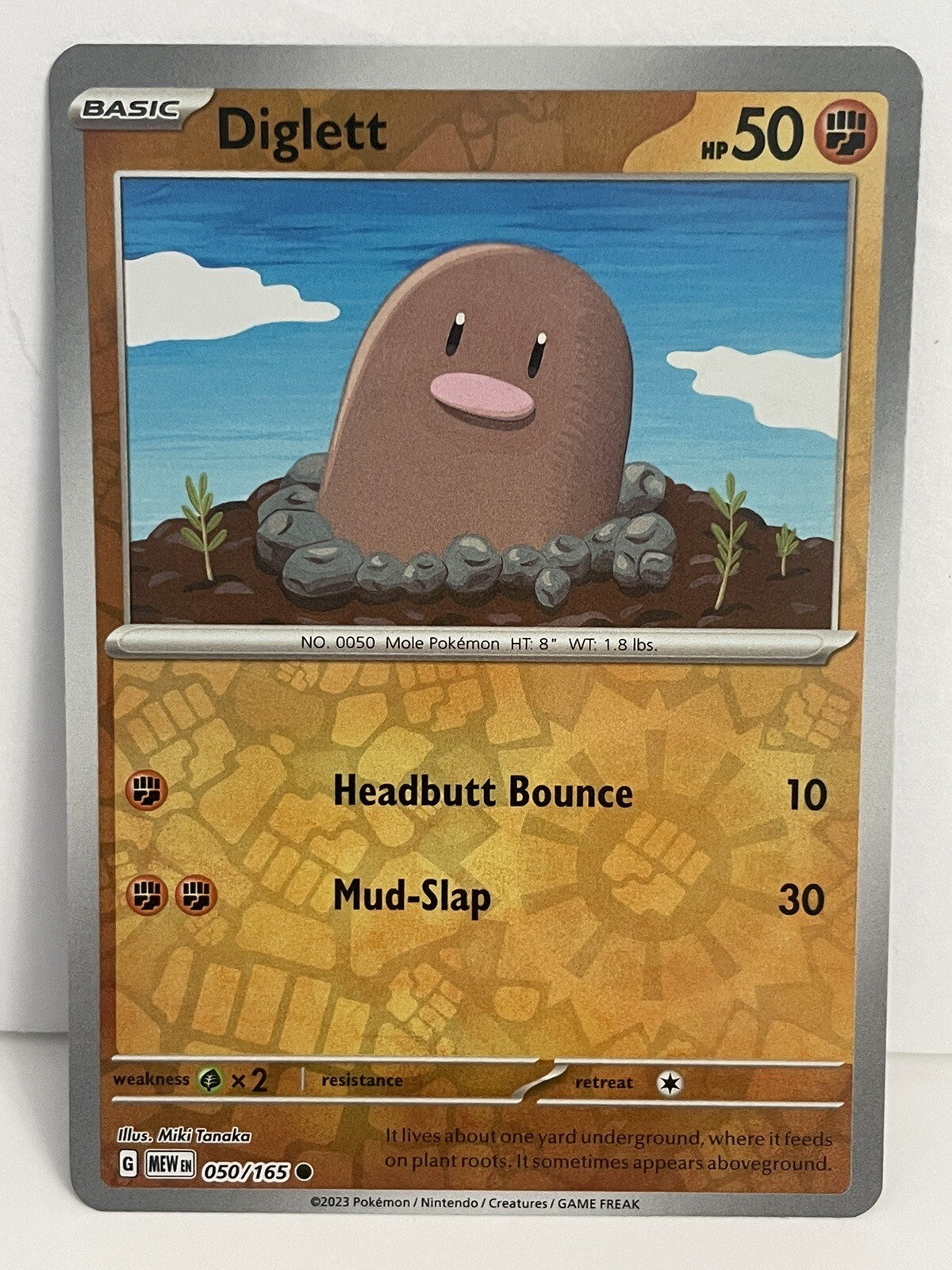 Pokémon 151 TCG Diglett 50/165 Reverse Holo Rare NM | eBay
