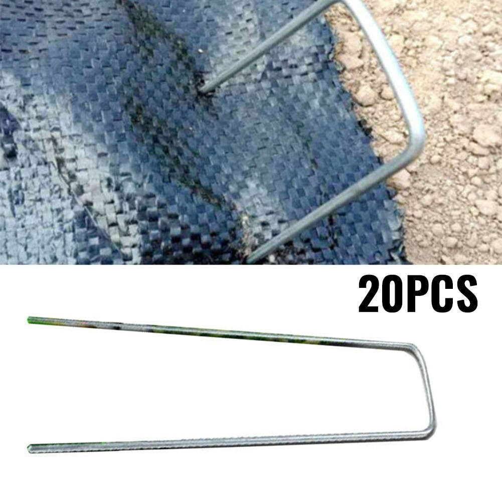 Versatile 20pcs Metal U Shaped Turf Pin Ground Staple for Various ...