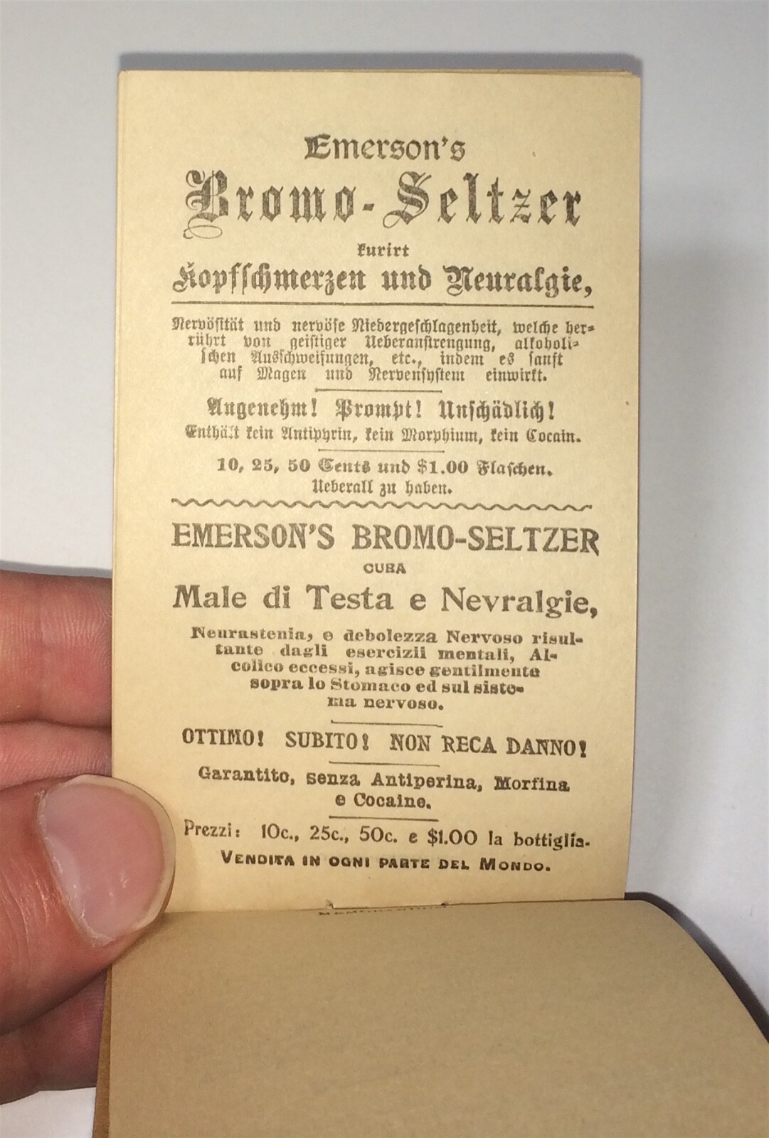 Rare Antique American Emerson Drug Co Advertising Calendar & Poison ...