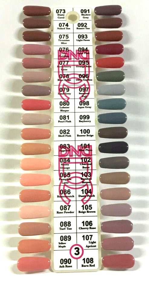DC&DND Daisy Color Chart Gel Polish Color Sample Chart Palette Display ...