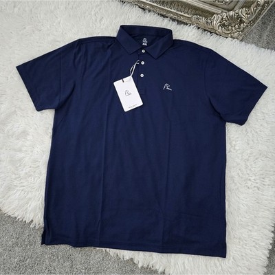 RHOBACK Solid - USA Men's Short Sleeve Performance Polo. Color Fleet Navy with f | eBay