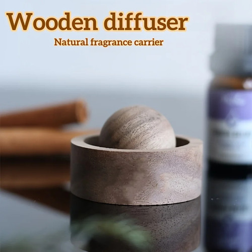 Diffuser Wooden Essential Oil Spherical Design Natural Room | eBay