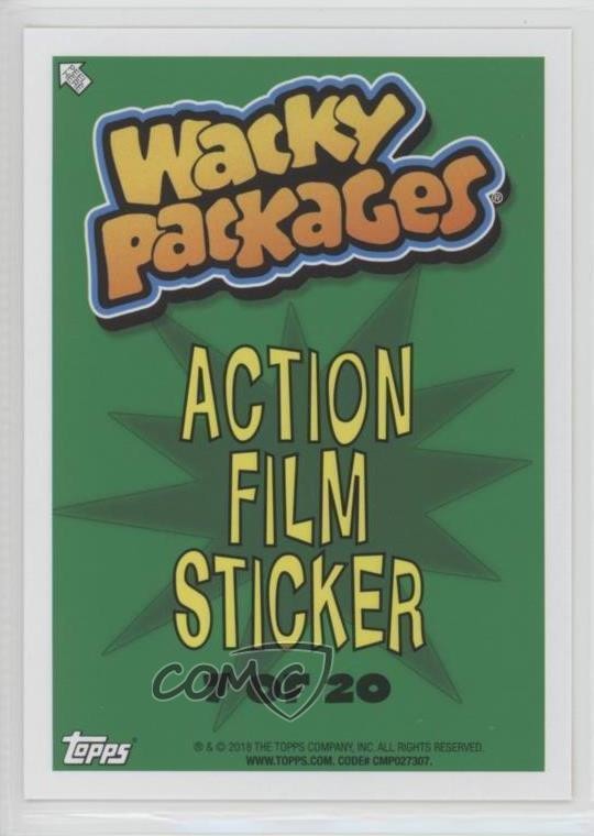 2018 Wacky Packages Go to the Movies Action Film Stickers Yellow Room ...