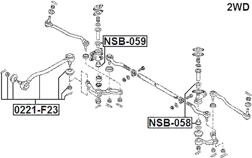 0221-F23 Febest STEERING TIE ROD 48680-2T025 | eBay