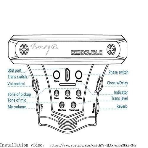 Enya X2 Double G0 Acoustic Guitar Pickup System | eBay
