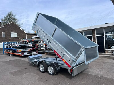 10ft x 5ft SIDES + RAMPS ELECTRIC TIPPING TRAILER TIPPER 3000kg 3m X 1 ...