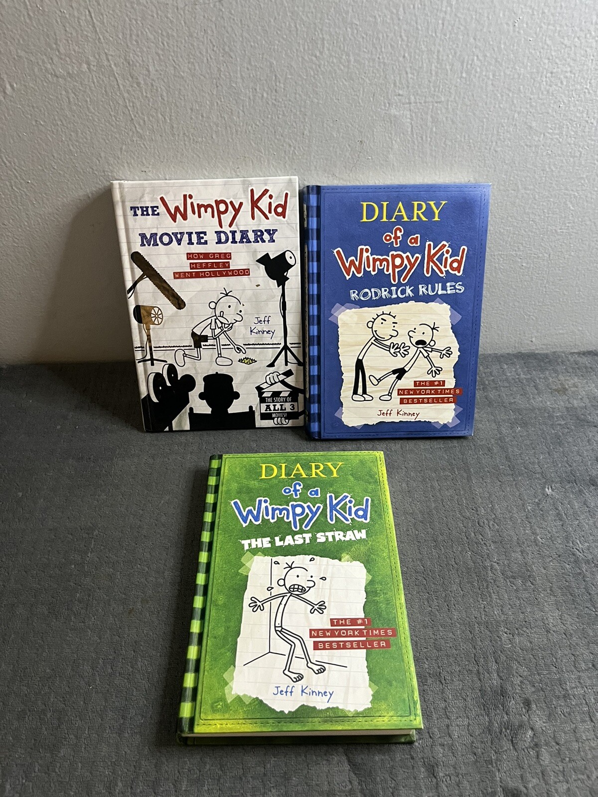 Diary Of A Wimpy Kid Set Of 3 Books Rodrick Rules Last Straw & Movie ...