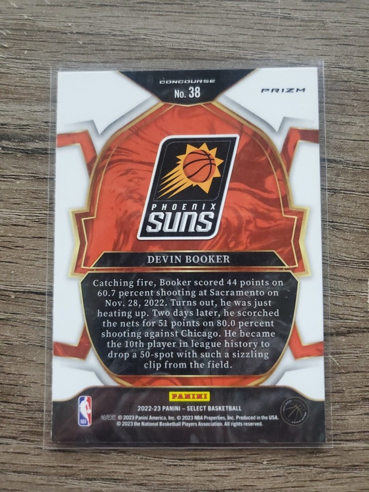 🏀 Devin Booker RC - 2022-23 Panini Select Tri-Color Prizm #38 (Phoenix ...