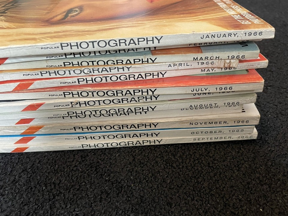 Popular Photography Magazines 1966 Complete Year Art Photography 12 ...