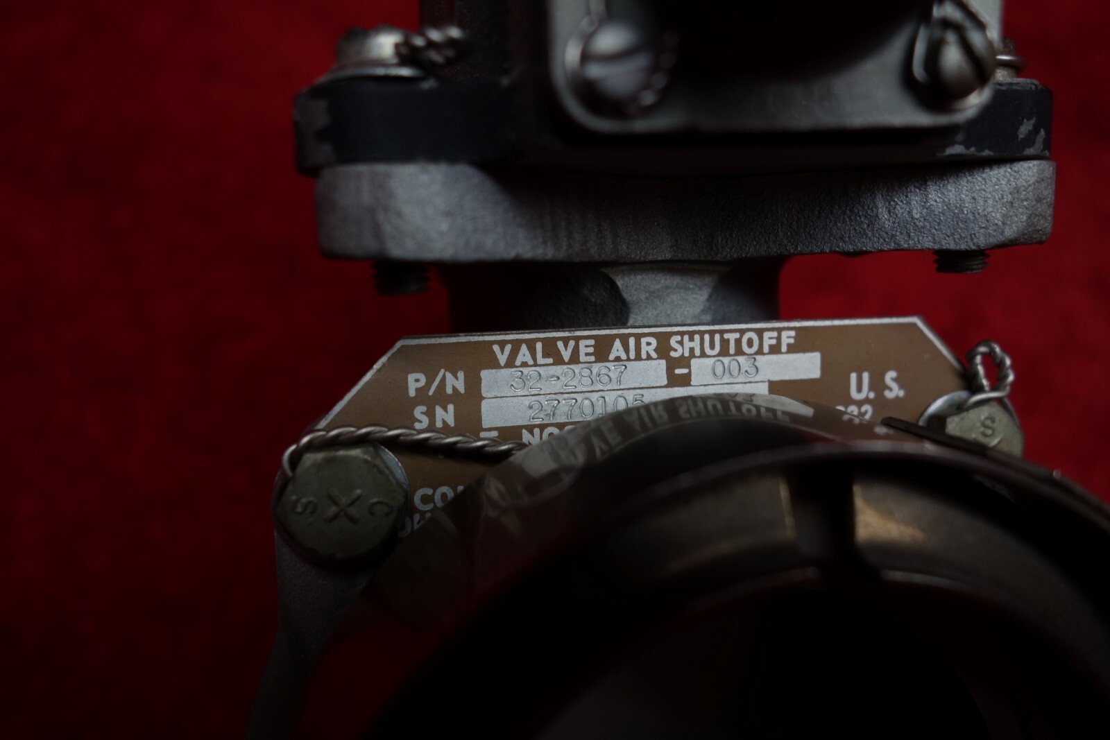 Bombardier Learjet 55B Windshield Anti-Ice Air Shutoff Valve PN 32-2867 ...