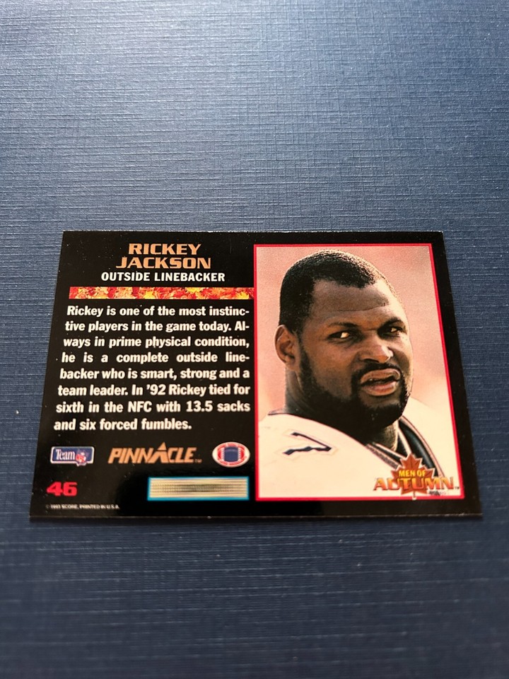 1993 Pinnacle Football Rickey Jackson Men of Autumn Insert #46 HOF EX ...
