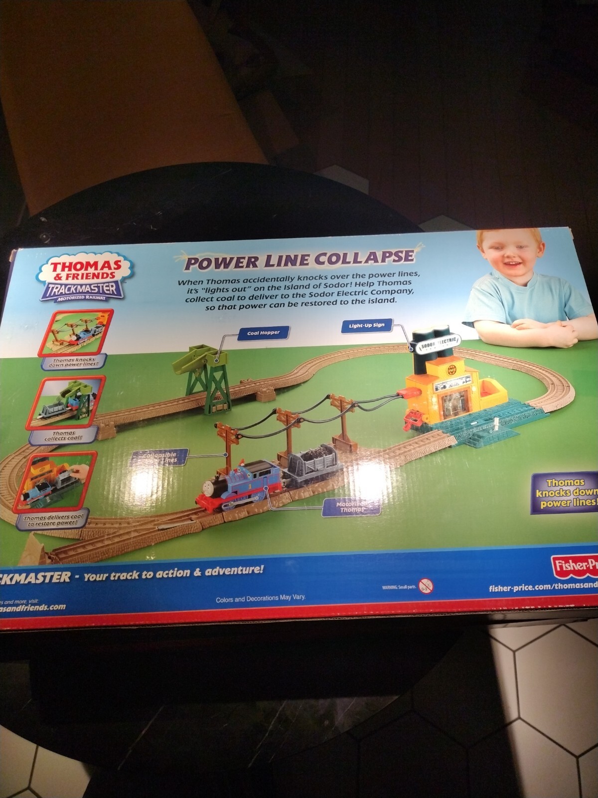 Fisher Thomas Trackmaster Power Line Collapse Train Track Set Motorized ...