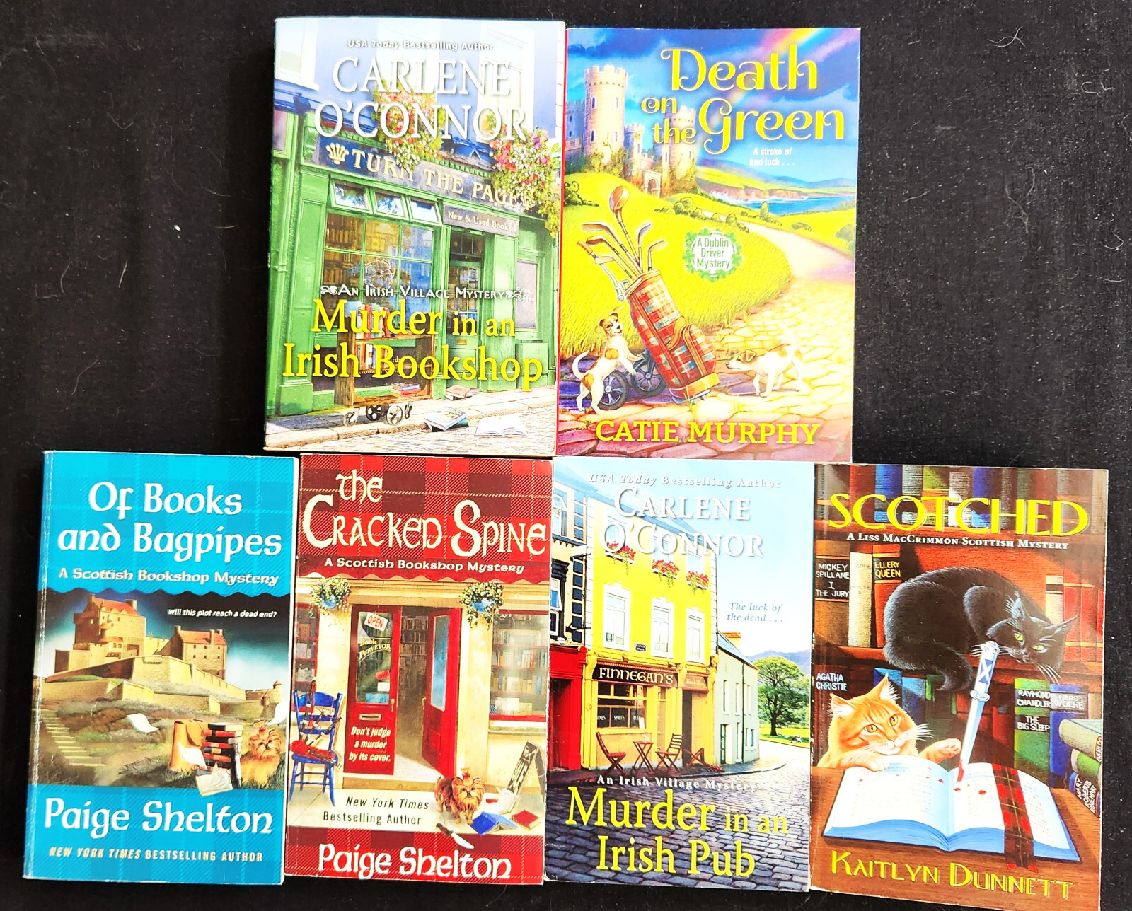 Paige Shelton, Carlene O'Connor+~Lot 6 Scottish / Irish Cozy Mystery PB ...