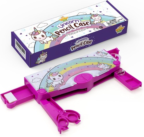 Unicorn Pencil Case for Girls Pop Up Stationery Box w/ Sharpener ...