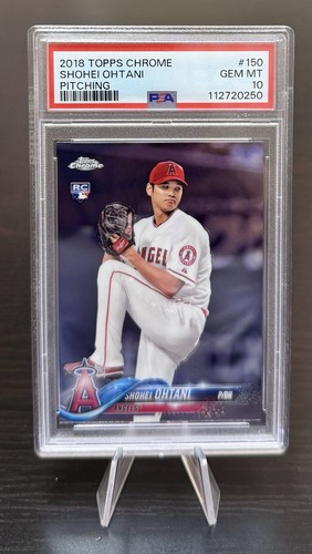 2018 TOPPS CHROME 150 SHOHEI OHTANI PITCHING PSA 10 ANGELS DODGERS ...
