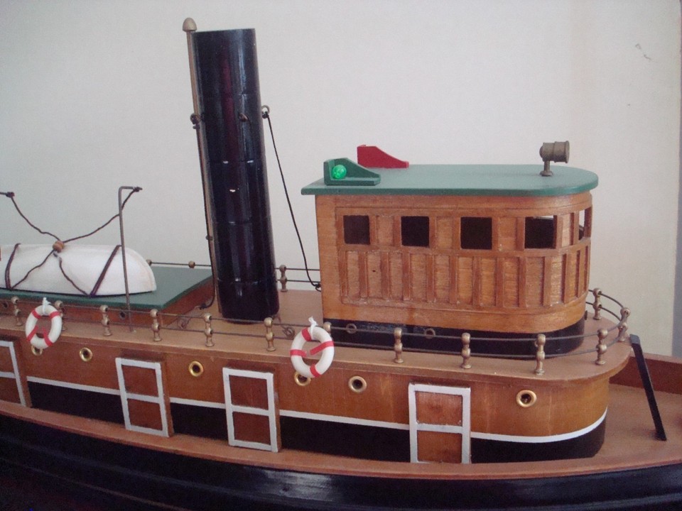 Large Wooden Model Tugboat 24.5 Inches (#406) | eBay