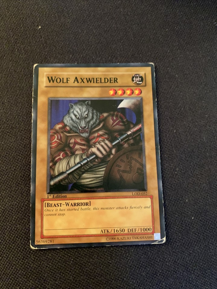 1996 Yu-Gi-Oh! Wolf Axwielder Card Vintage Collectible | eBay