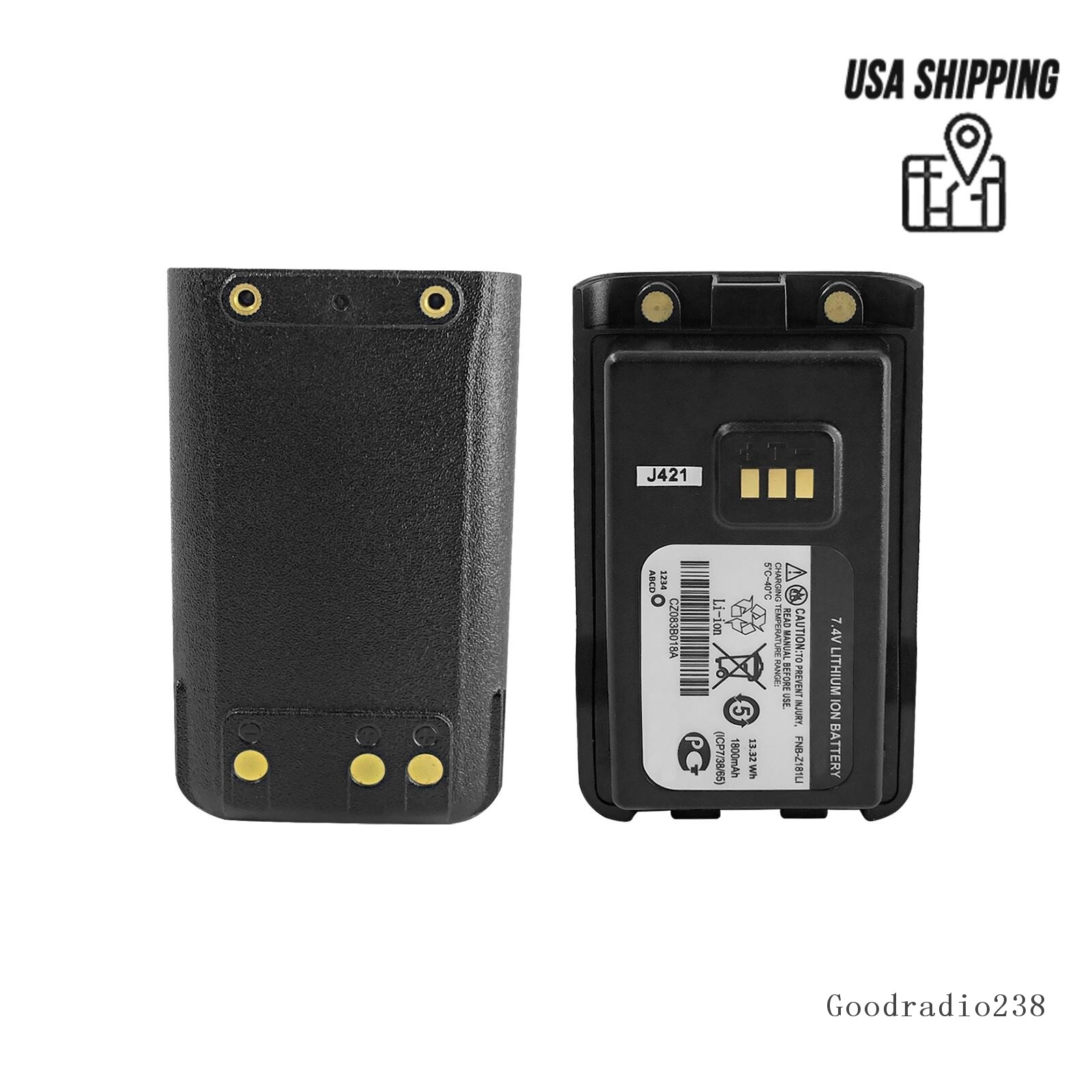 FNB-Z181 Li-ion Battery Compatible with EVX-C31 VZ-30 VZ-30-G6-4 Radio ...