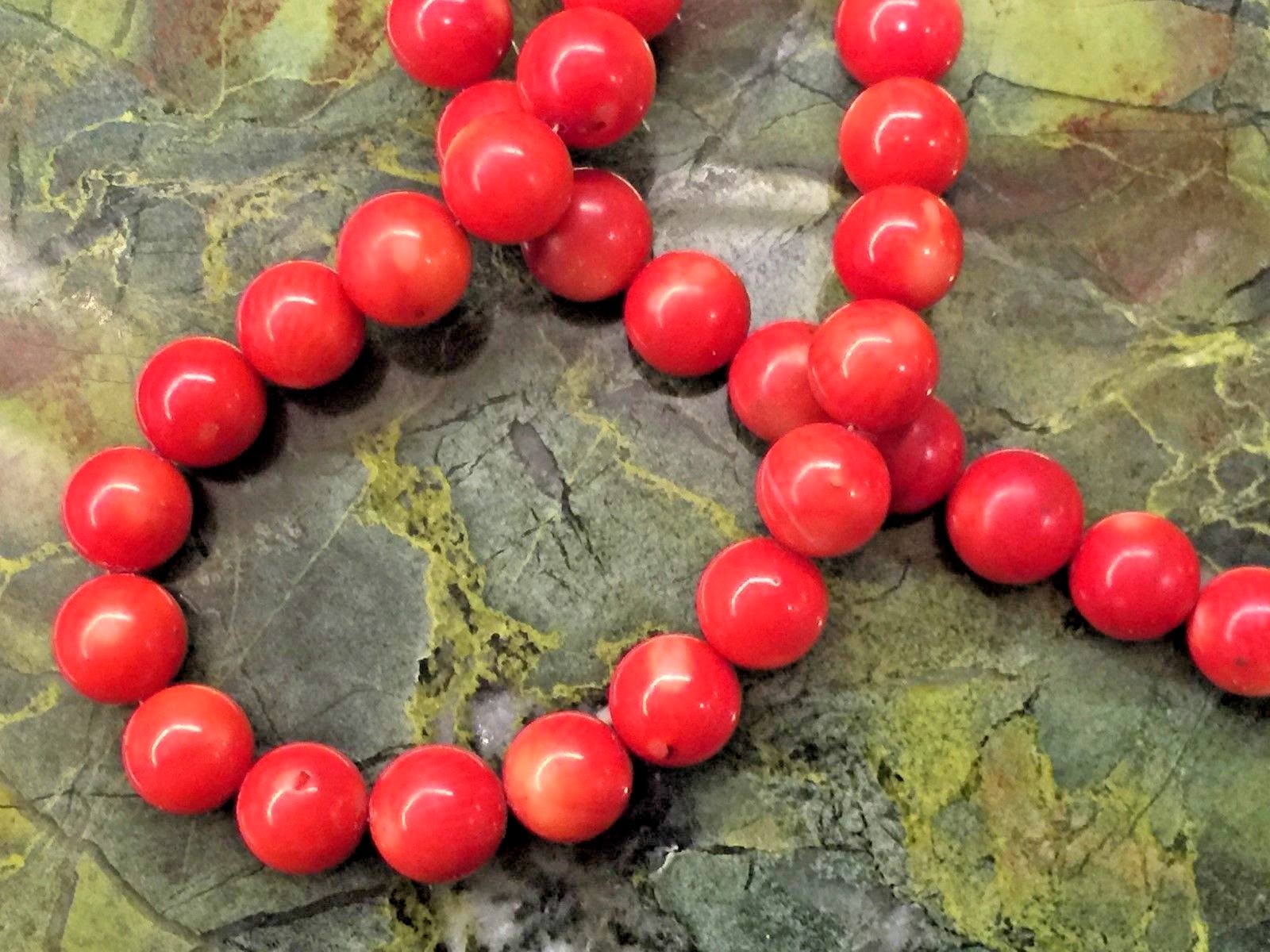 BEAUTIFUL VINTAGE CHINESE NATURAL CORAL NECKLACE 18"L BEAUTIFUL COLOR ...
