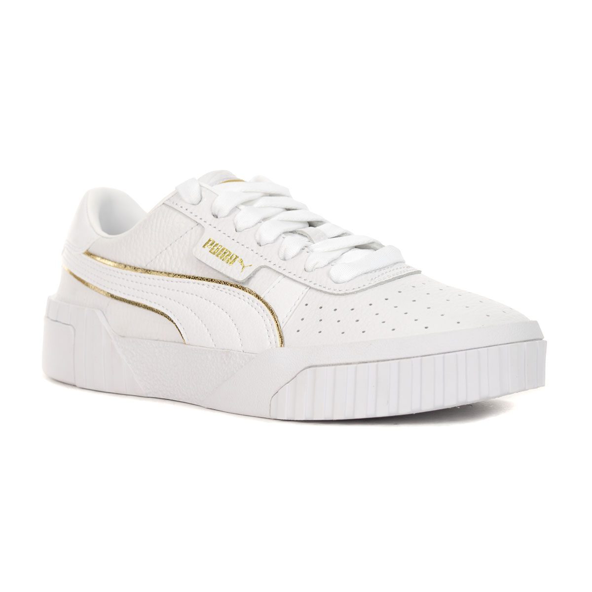 PUMA Women's Cali Metallic Puma White/Puma Team Gold Sneakers 36865501 ...