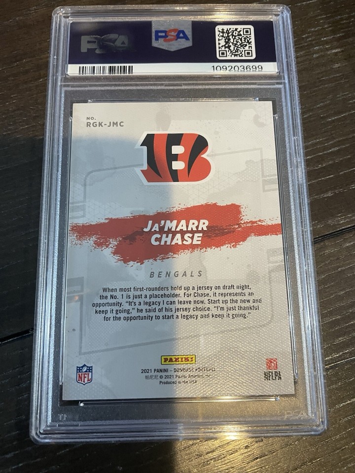 2021 donruss gridiron king gold rookies jamar chase /100 PSA 10! | eBay